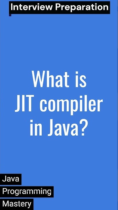 What is JIT compiler in Java #interview #java #viral #coding - YouTube
