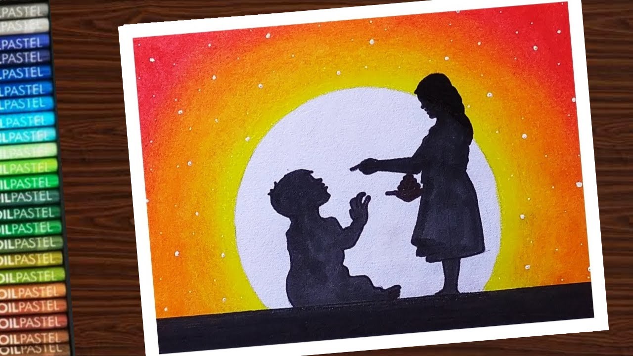 Bhai dooj easy drawing step by step || Happy Bhai dooj drawing with oil ...