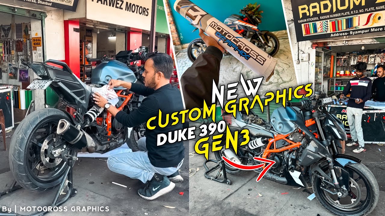 New Duke 390 Gen 3 Custom Graphic Installation⚡️Duke 390 Modification🔥 ...