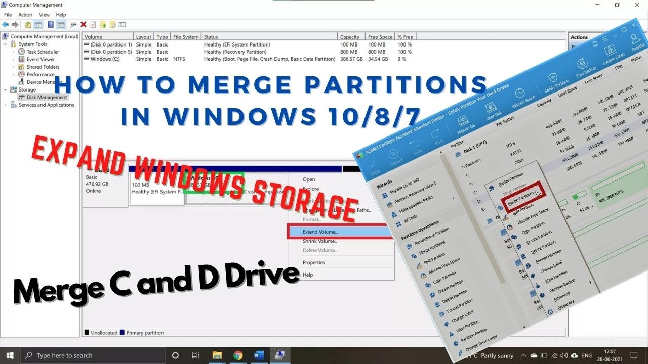 How to Merge Drives in Windows 10[Merge Drives] - YouTube