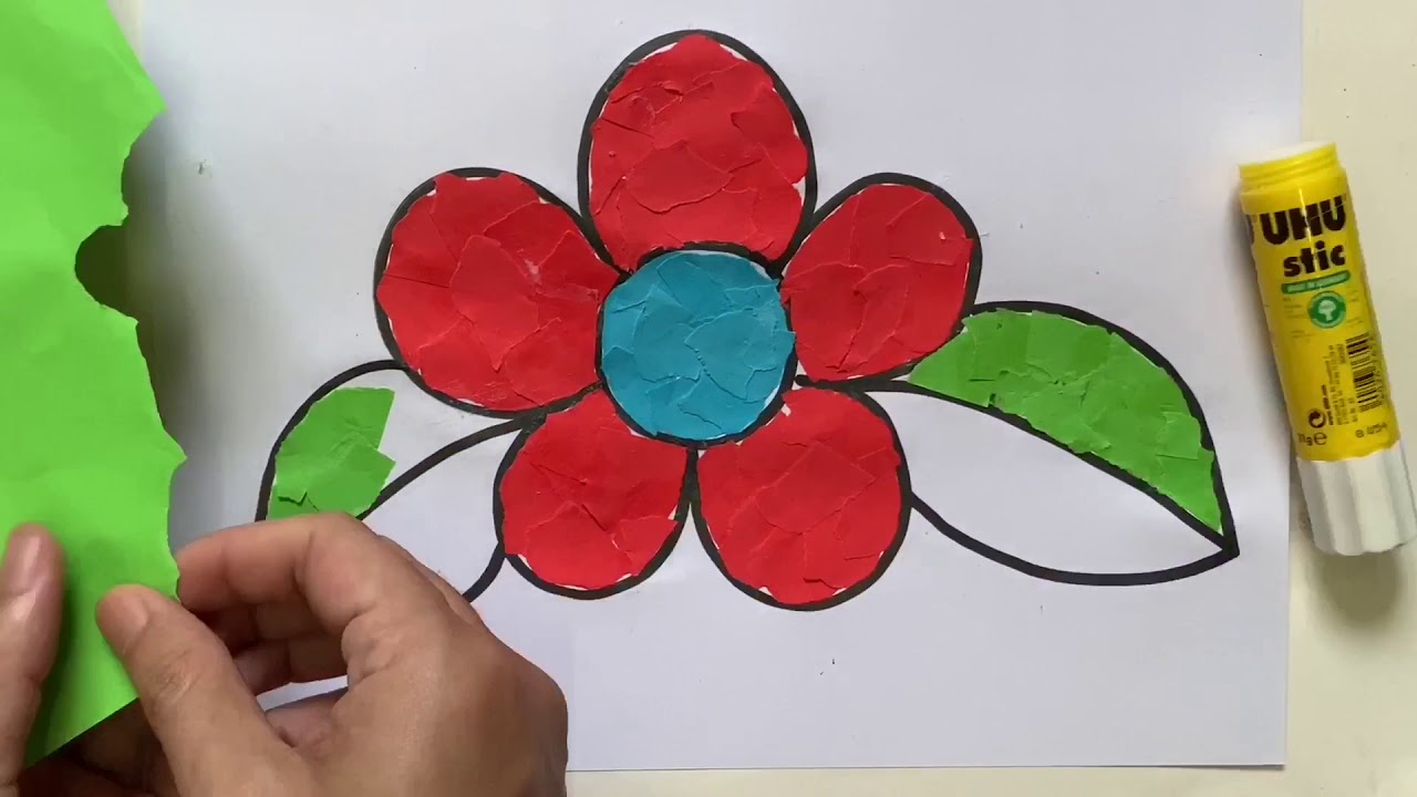 Must Watch Collage Skill Flower with Crayon Decoration for Beginners ...