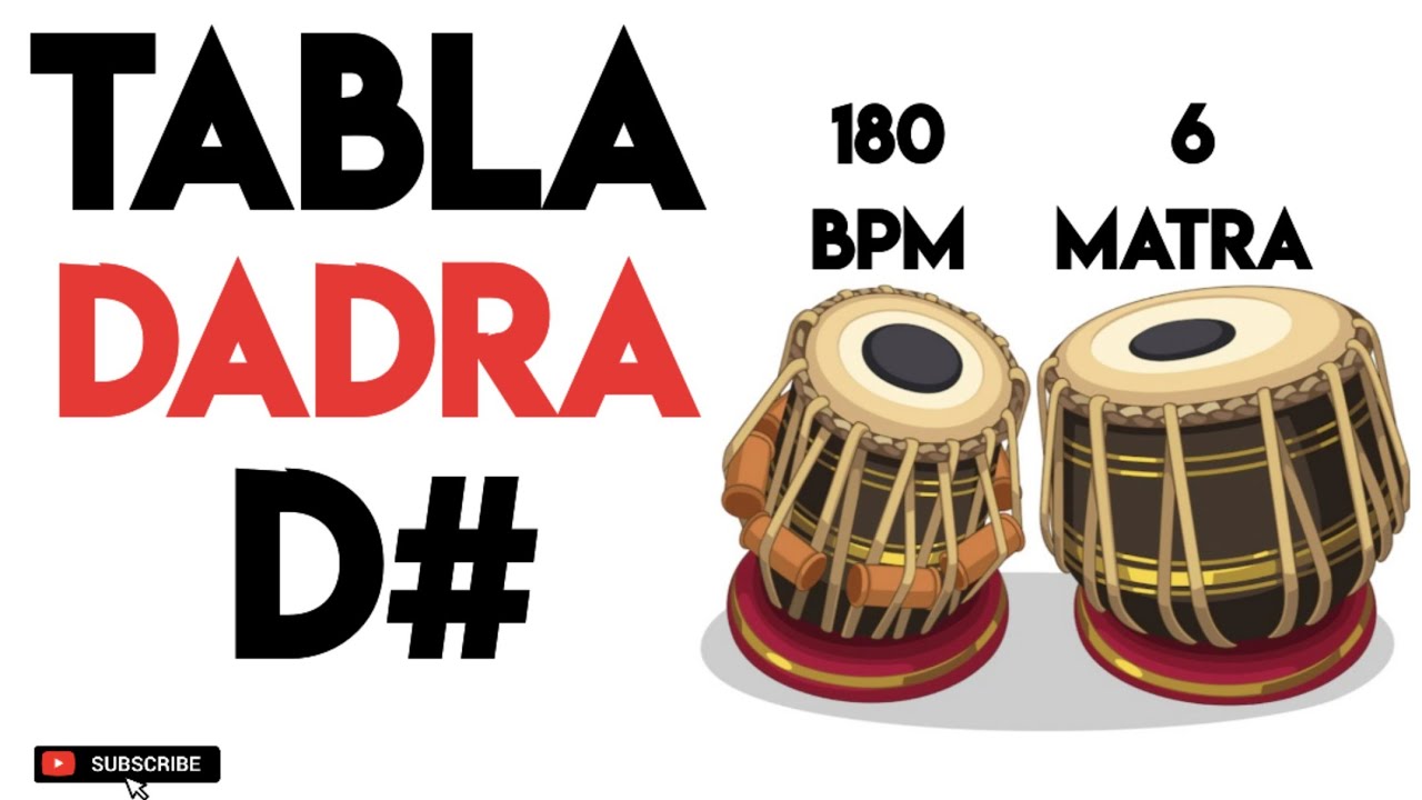 Dadra Taal Tabla Loop D# | 180 Bpm | 6 Matra | #muzzico - YouTube