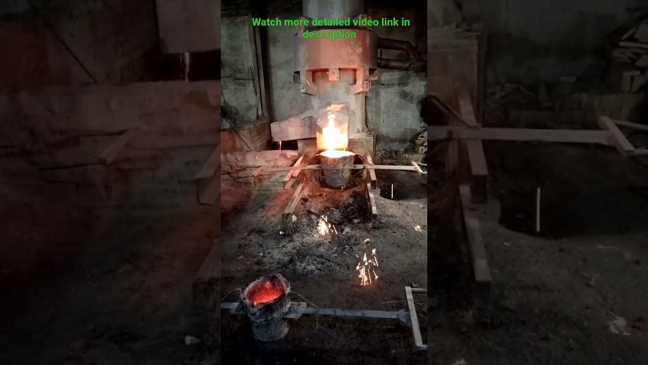 pouring of molten metal in sand mould cavity | Cupola furnace - YouTube