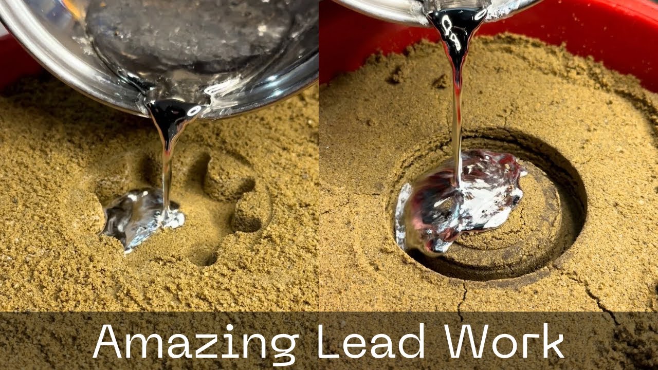 Amazing Metalwork: Lead Casting in Sand - Incredible Results - MOLTEN ...