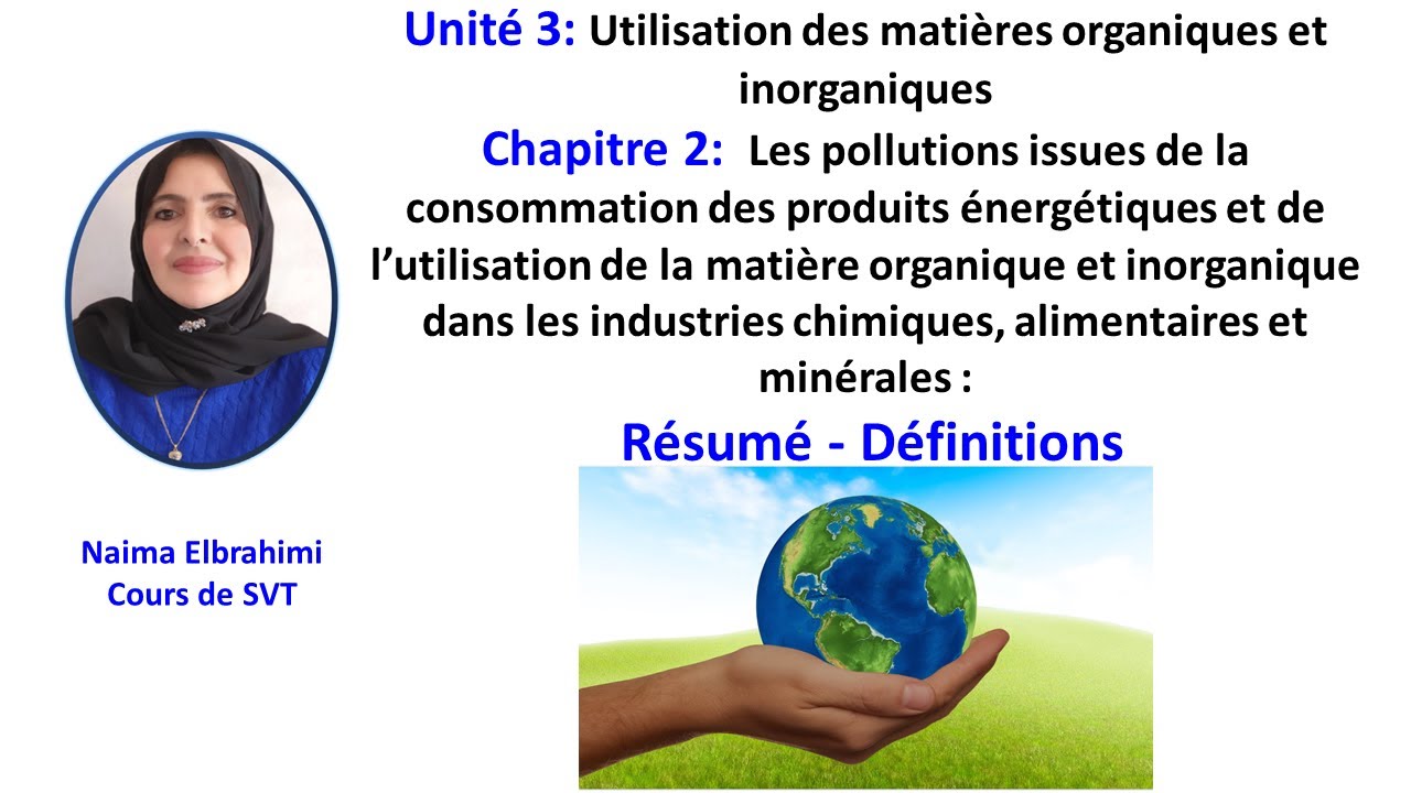 SVT-Bac-PC-Unité 3:Utilisation des matières organiques et inorg ...