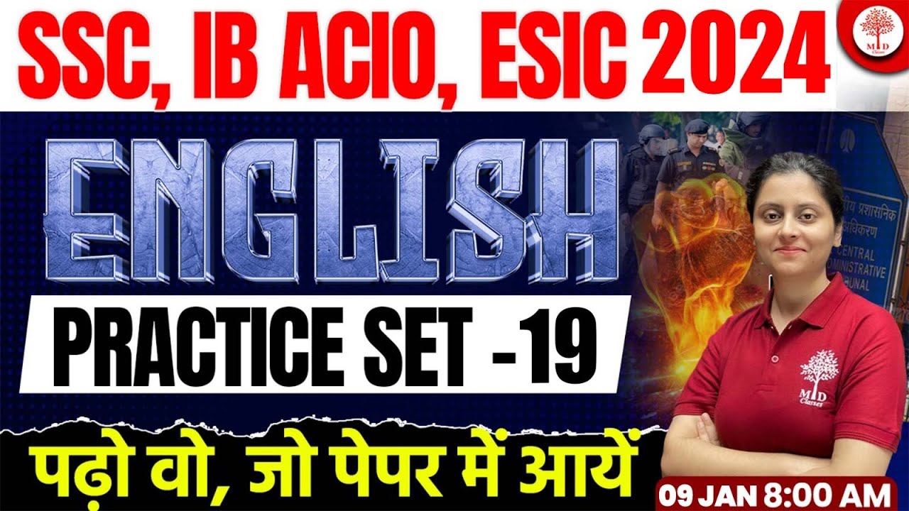 SSC EXAM ENGLISH CLASSES 2024 | ESIC ENGLISH 2023 | SSC ENGLISH ...