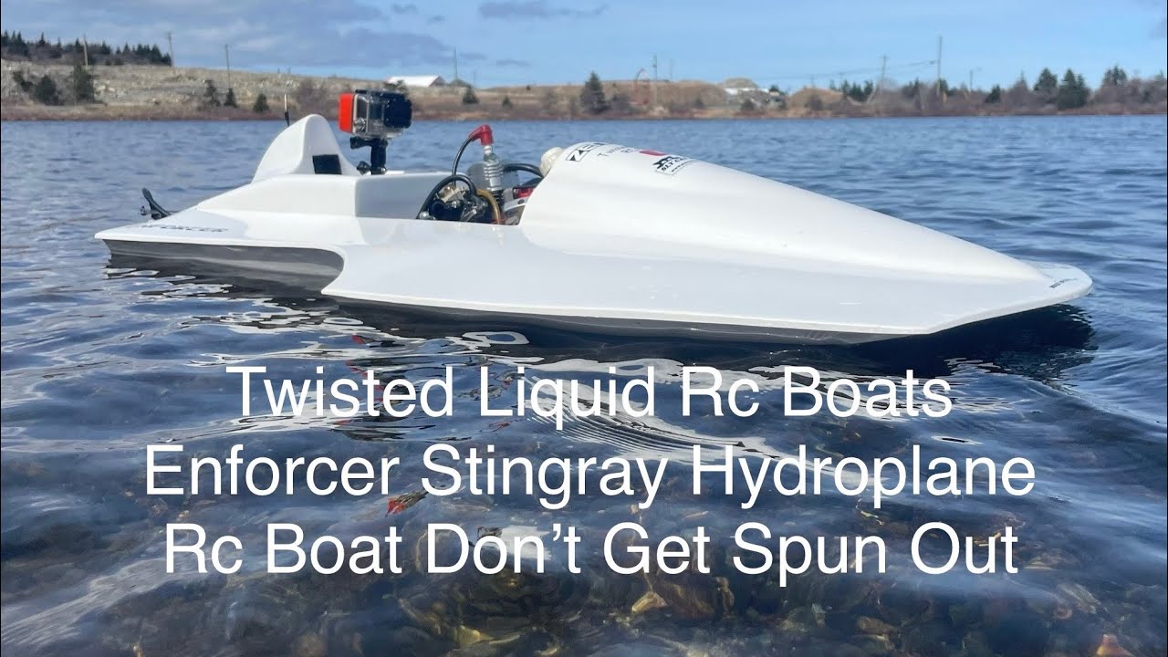 Enforcer Stingray Hydroplane Rc Boat DONT GET SPUN OUT!!!!! - YouTube
