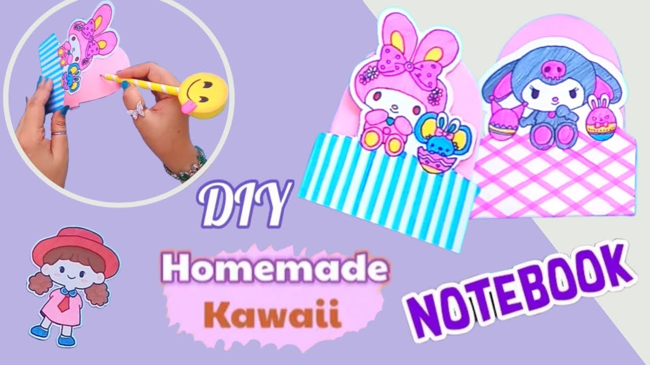 How To Make Sanrio Notebooks || DIY Notebook || Mini Notebooks || DIY ...