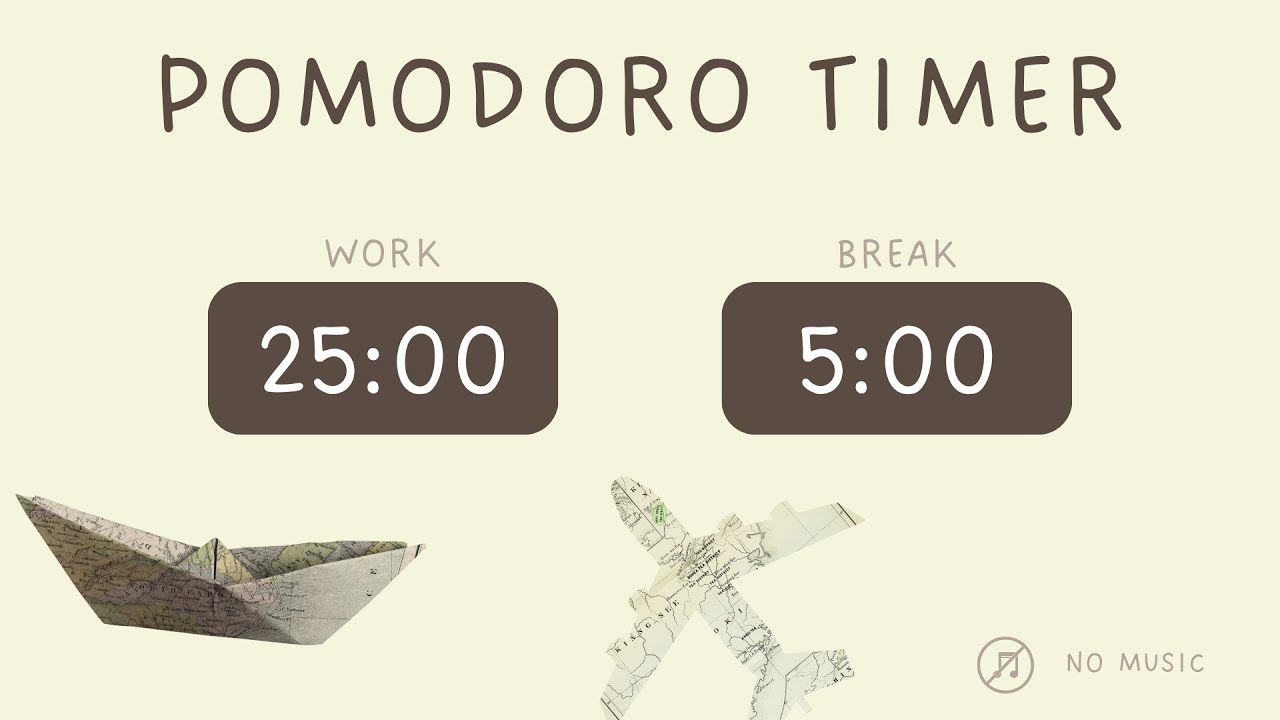 Vintage Vibes Pomodoro Timer: 4x25 Min Focus + 5 Min Breaks | Classic ...