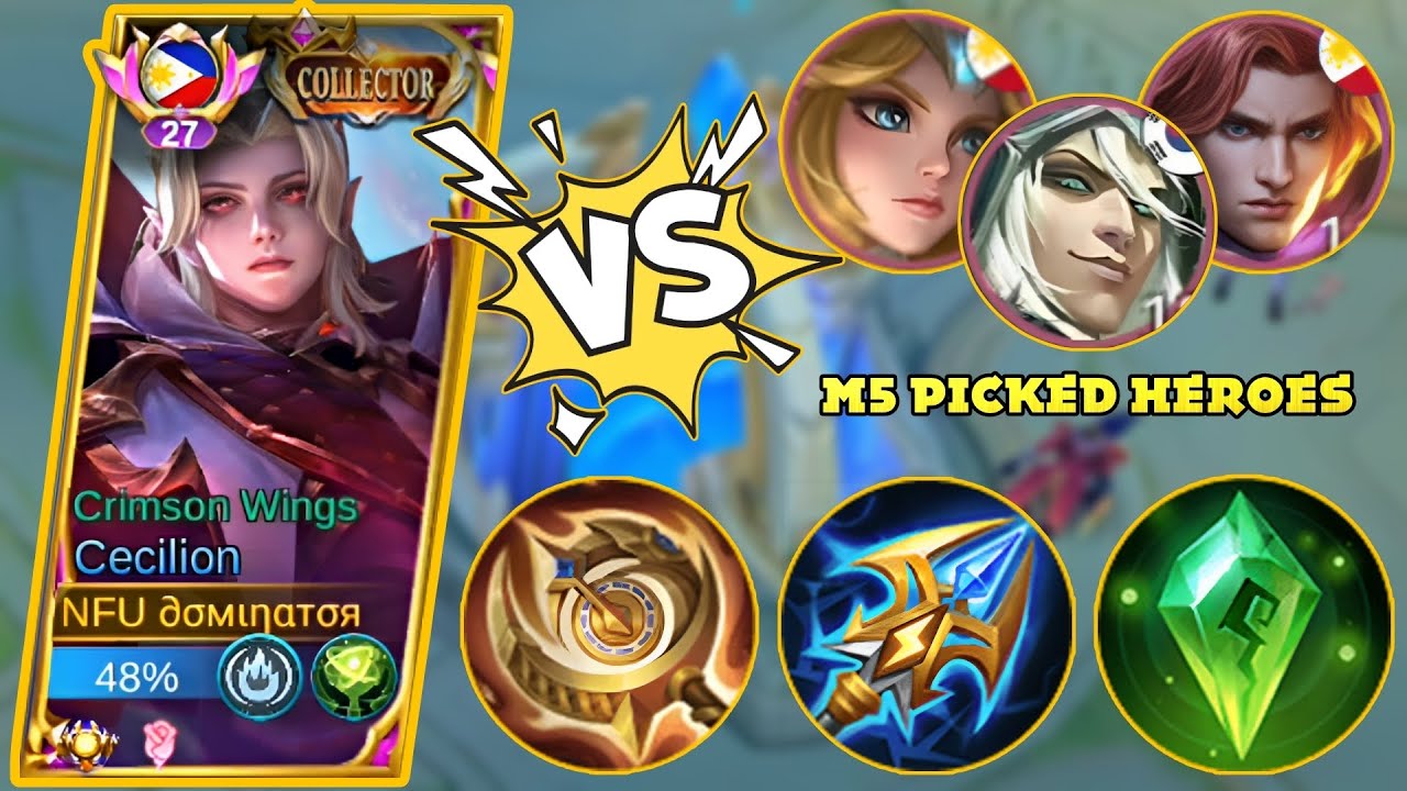Cecilion Gameplay, One Hit Build Against M5 Picked Heroes, Cecilion ...