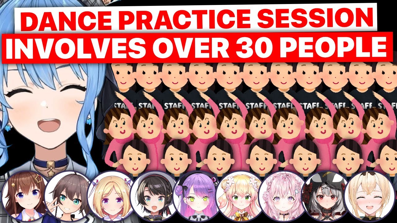 Over 30 People Involved In Dance Practice Session (Hoshimachi Suisei ...