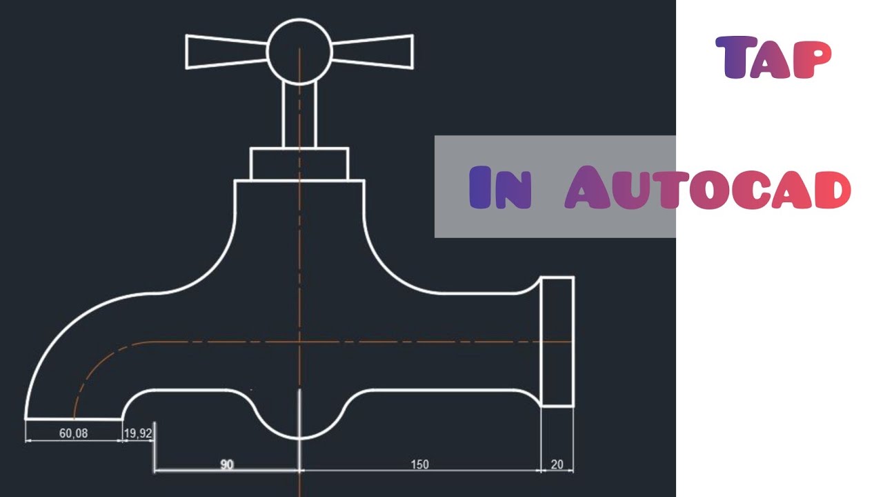 Tap Autocad Tangency Problem In Engineering Drawing Autocad Tap Autocad Tangency Problem In Engineering Drawing Autocad