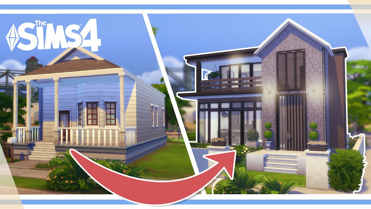 MODERN STARTER HOME ¦ Sims 4 Stop Motion Speed Build - YouTube