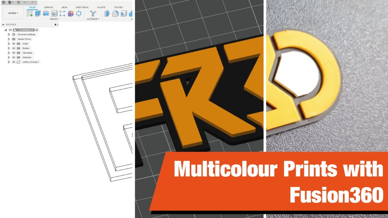 Fusion360 Tutorial: Designing Multicolor Signs and Badges for 3D ...