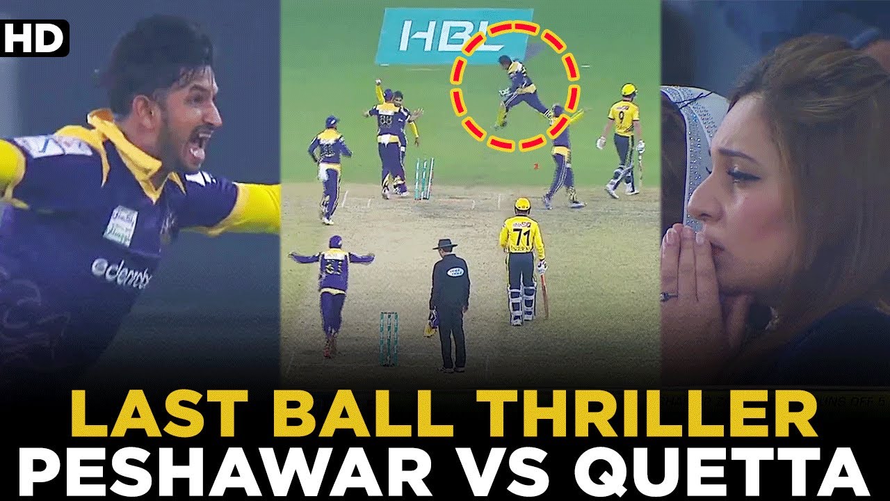 Last Ball Thriller | Memorable Victory For Quetta | Peshawar vs Quetta | HBL PSL | MB2L - YouTube