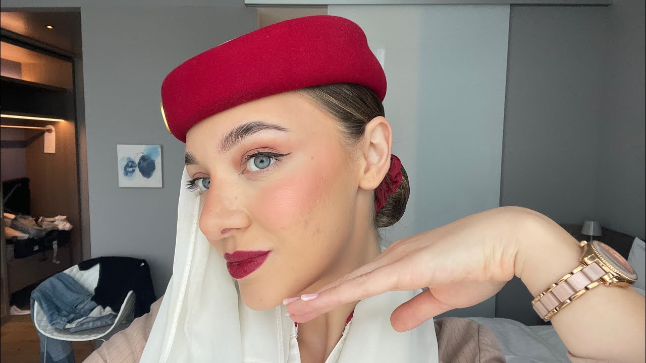 get ready with me | emirates cabin crew make up - YouTube