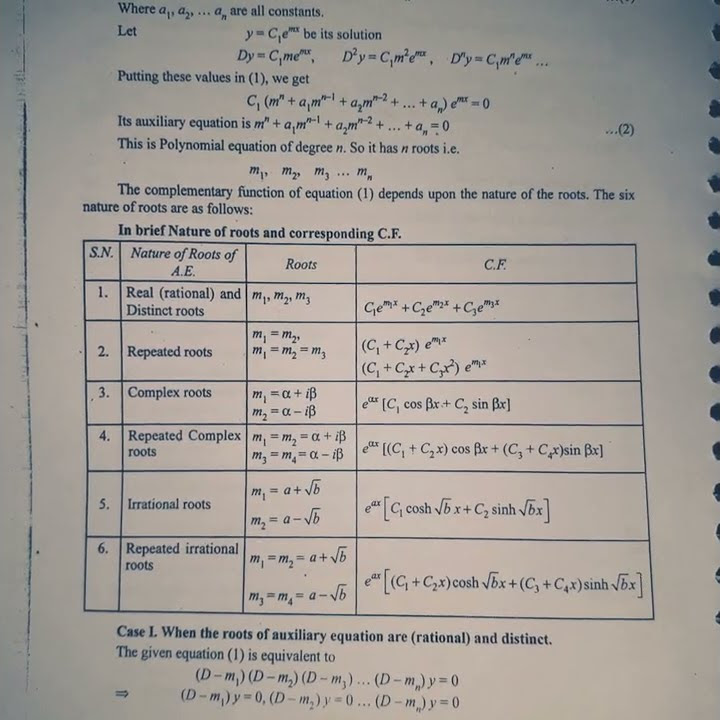 Method for finding complementary function - YouTube