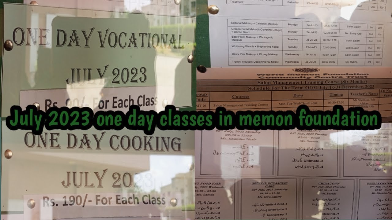 July 2023 one day classes in memon foundation #trainingcenter #dailyvlog - YouTube