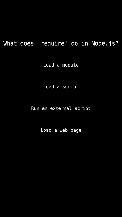 Nodejs | What does 'require' do in Node.js? | Qno.147 - YouTube