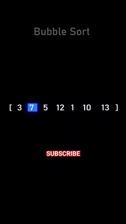 Bubble Sort Algorithm | DSA | #shorts #shortsfeed #dsa #bubblesort #sorting #cse # ...
