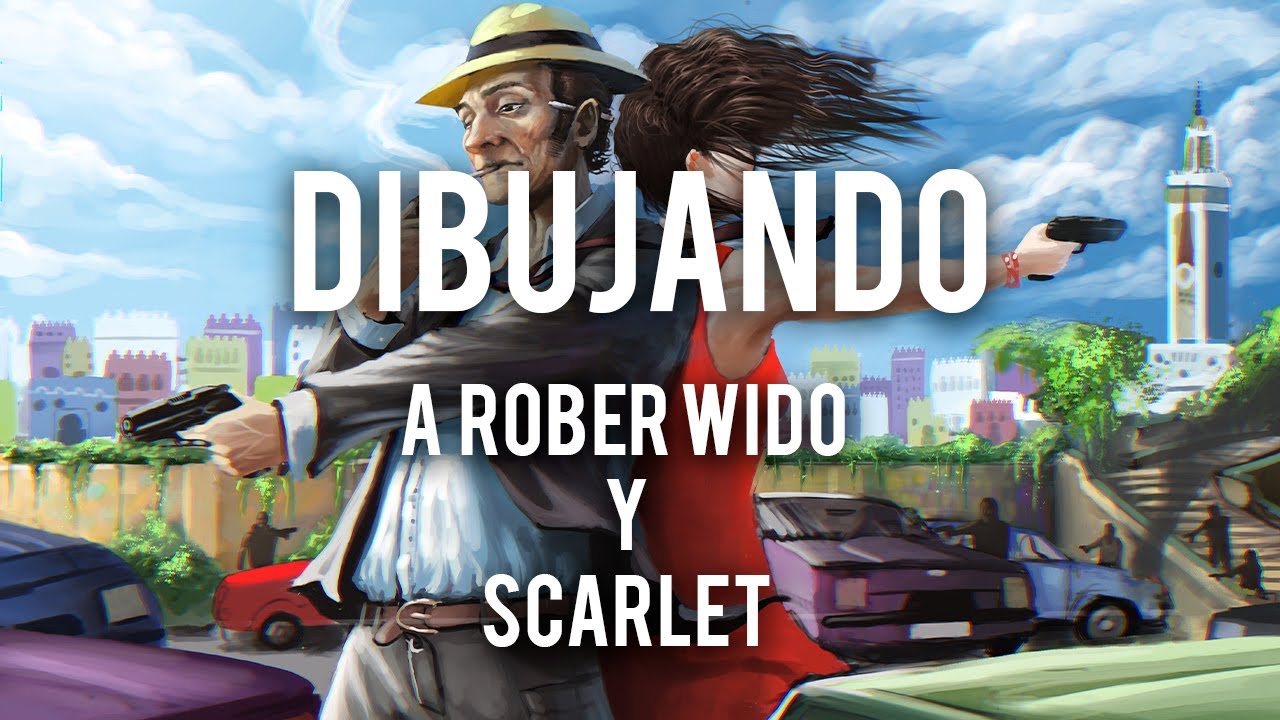 DIBUJANDO a ROBER WIDO y SCARLET | SPEEDPAINT - YouTube