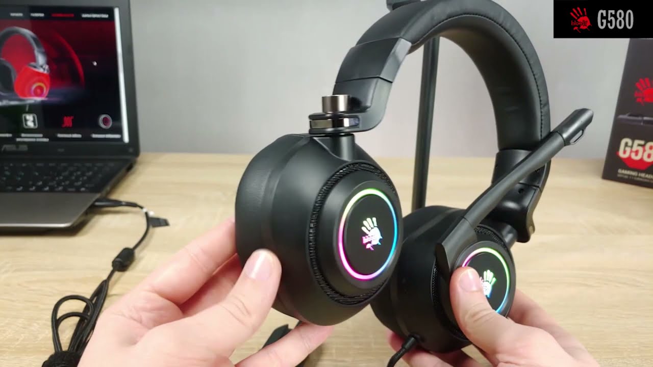 G580 A4Tech Bloody RGB Virtual Sound Gaming Headphone - YouTube
