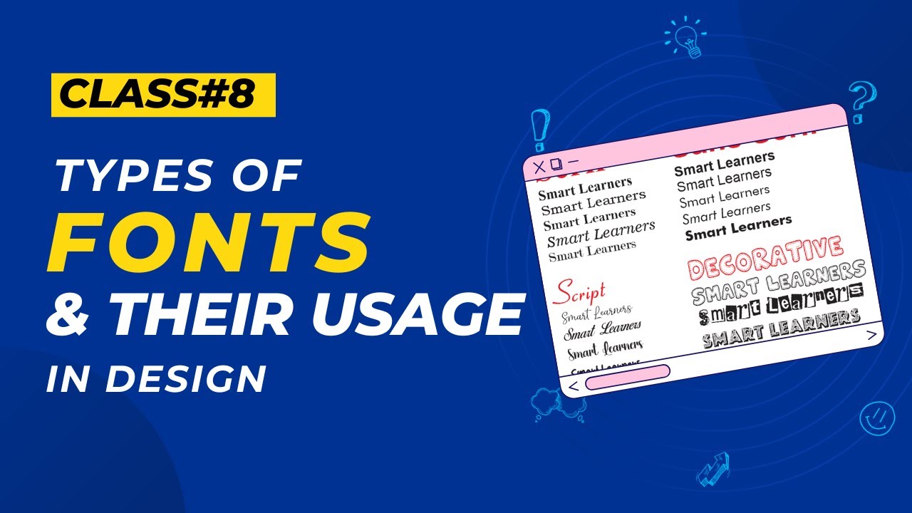 Class 08 - Types of Fonts & Their Usage - Smart Learners | Batch01 ...