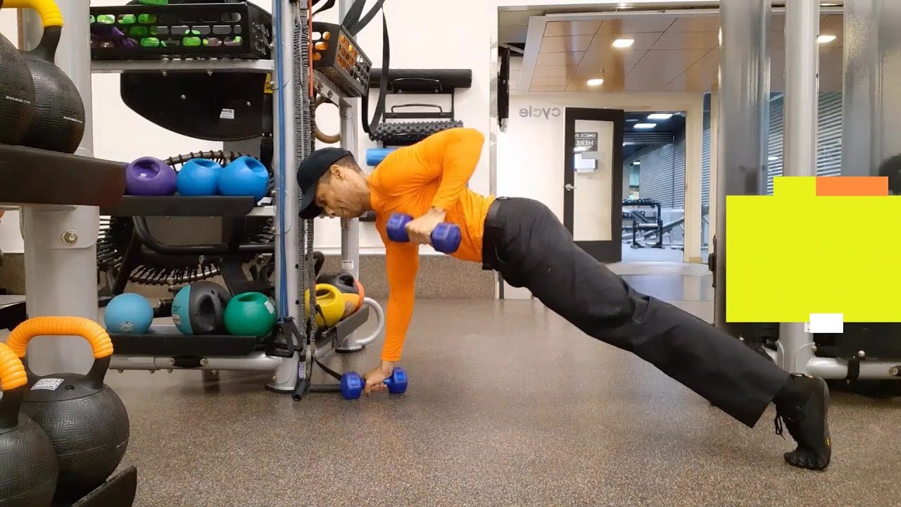 Dumbbell Hand Plank Alternate Row - YouTube