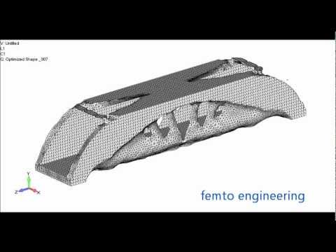 Femap with NX Nastran - 3D optimization of a bridge - YouTube