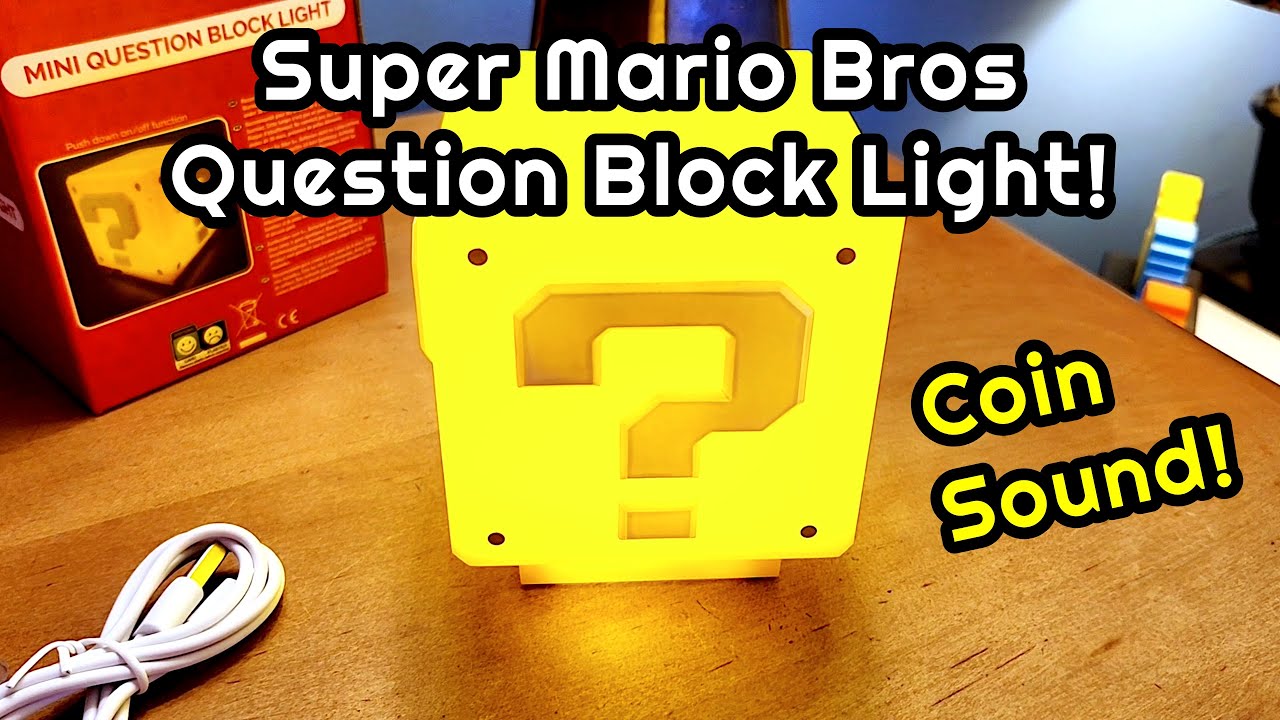 Super Mario Bros 80s Retro NES Nintendo Video Game Question Block Coin ...