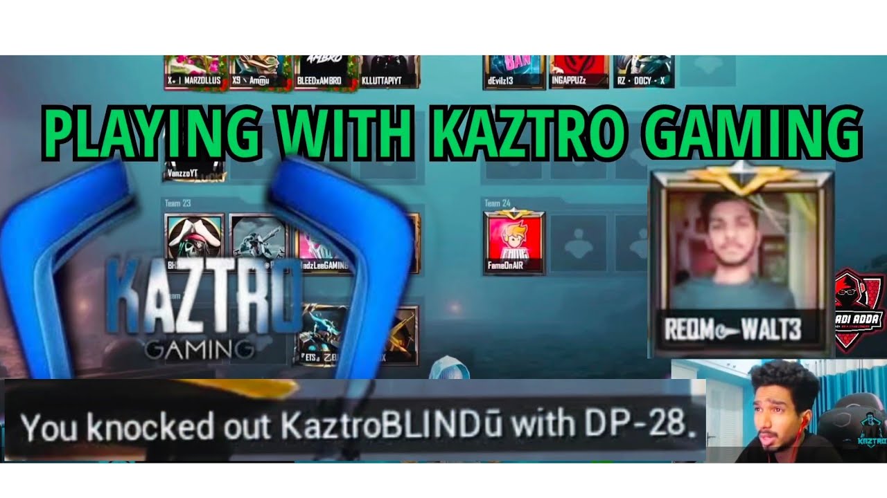 Playing with KAZTRO GAMING | Room Match | Knocked out KAZTRO With DP ...