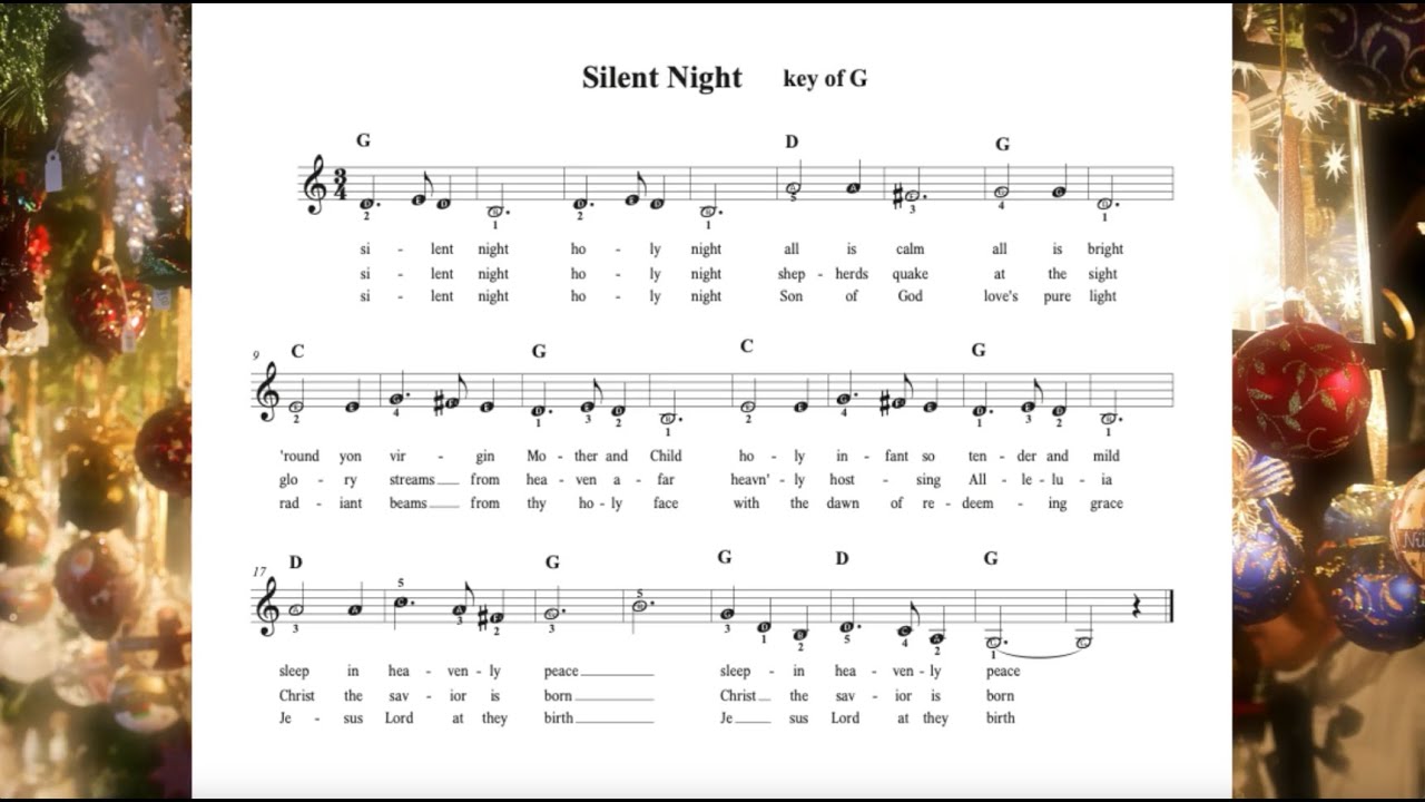 Backing Track, Silent Night, key of G - YouTube