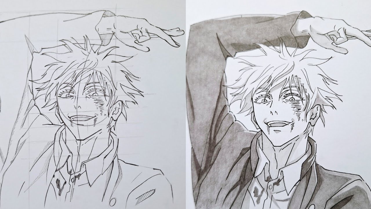 How to Draw Gojo " I Alone Am The Honored One | Gojo Satoru drawing ...