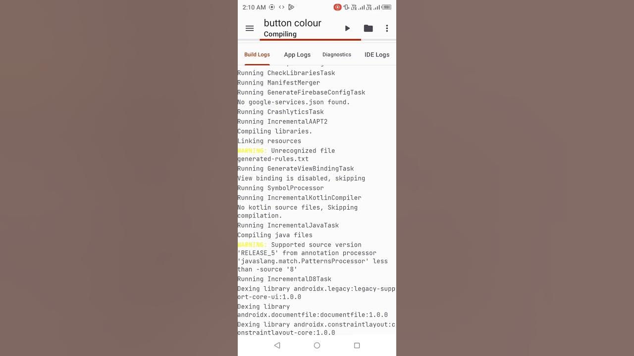 Default button colour change in code assist - YouTube