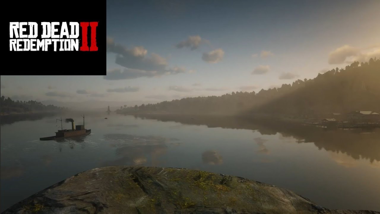 RDR2 LANNAHECHEE RIVER SUNSET AMBIENCE ANNESBURG FOR 1 HOUR - YouTube