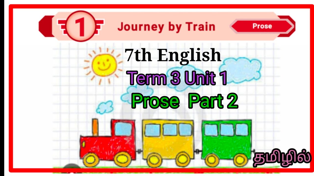 7th std English/ Journey by train/ term 3 unit 1 prose/ part 2 ...