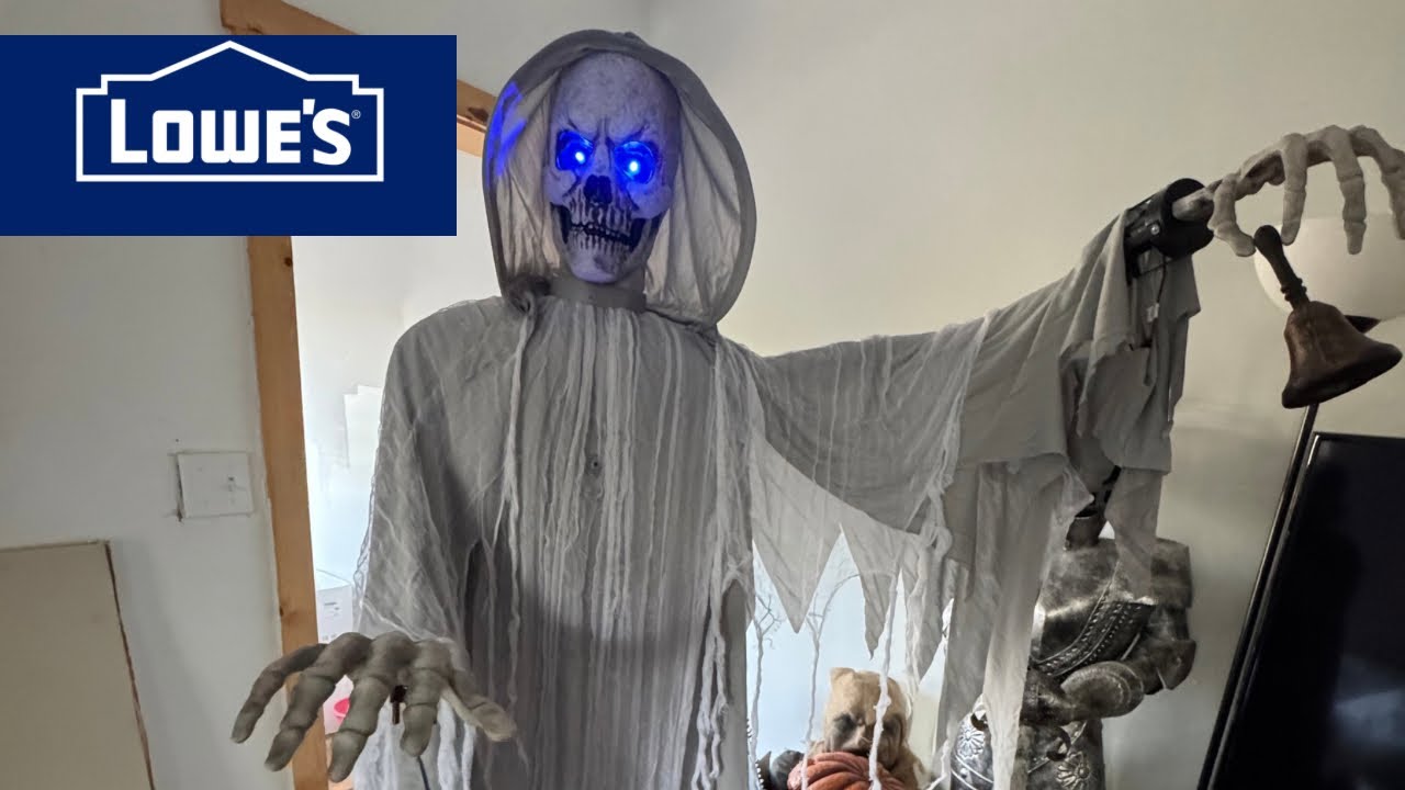 6ft ANIMATED GHOST/Nightmare Specter Bell Ringing Ghost Animatronic ...