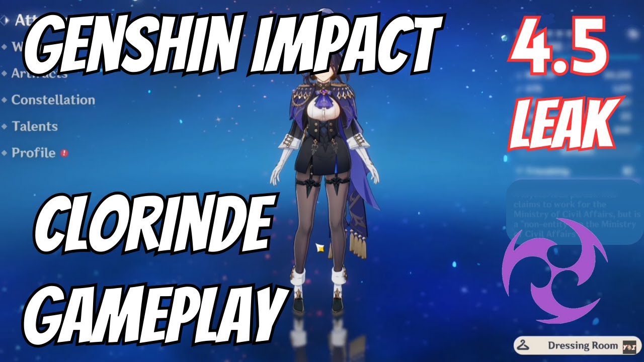 Clorinde Gameplay Genshin Impact 4.5 leaks - YouTube