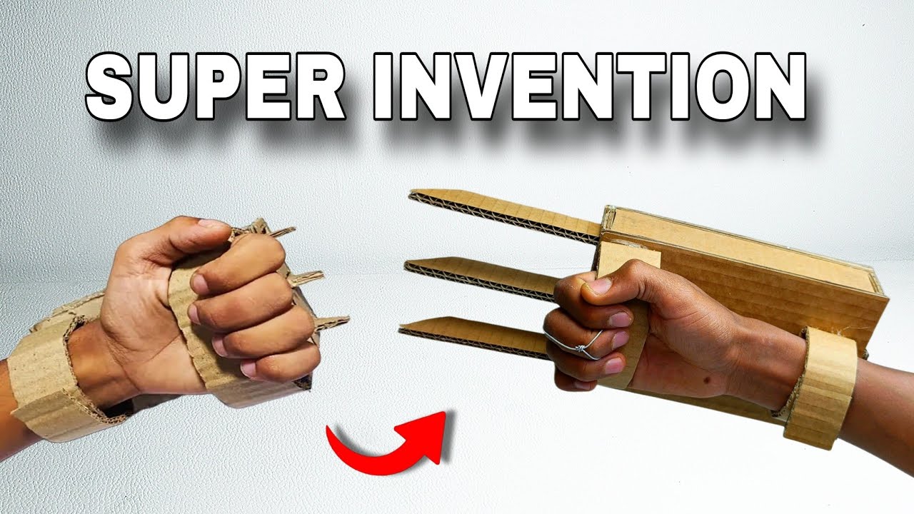 HOW TO MAKE X-MEN WOLVERINE CLAWS FULL AUTOMATIC, WITH CARDBOARD - YouTube