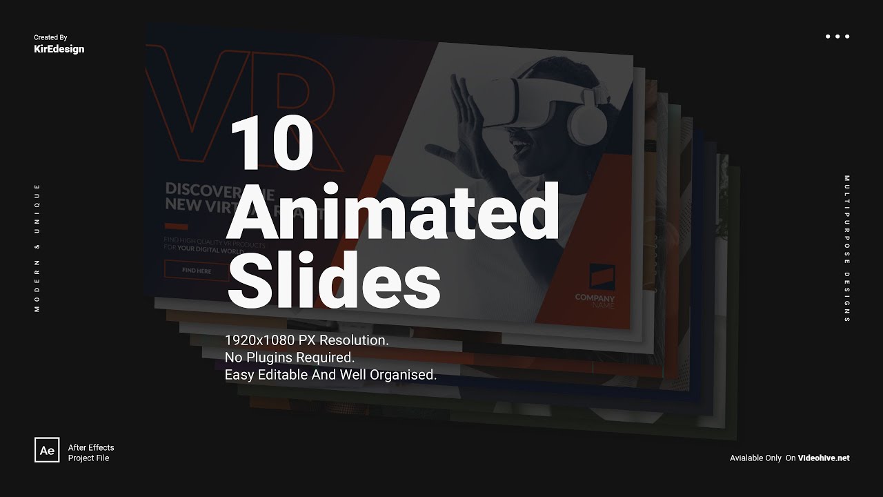 Animated Slides After Effect Template - YouTube