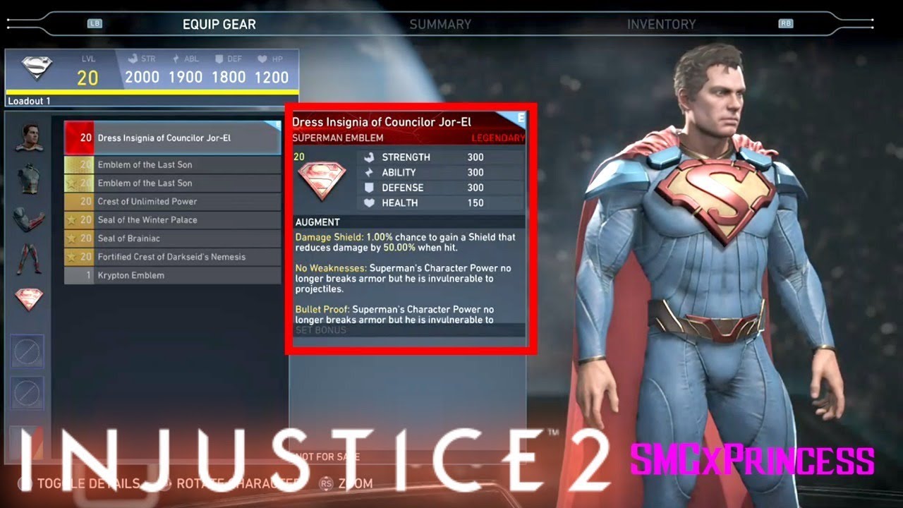 SUPERMAN LEGENDARY GEAR SHOWCASE!! - INJUSTICE 2 - YouTube