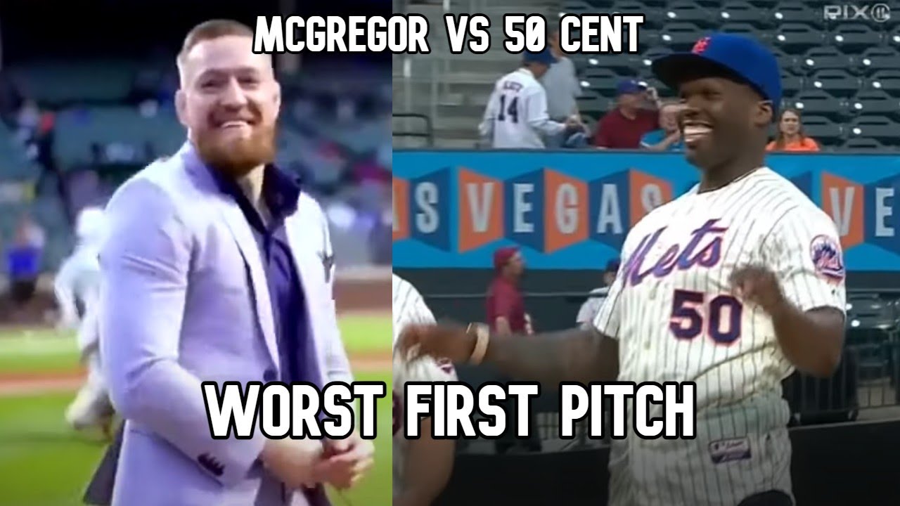 Conor McGregor vs 50 Cent - Worst First MLB Game Pitch - YouTube
