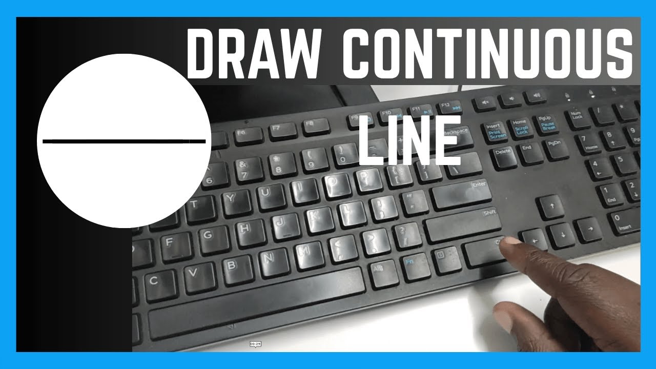 How To Draw Continuous Line On A Document | Keyboard Symbols - YouTube