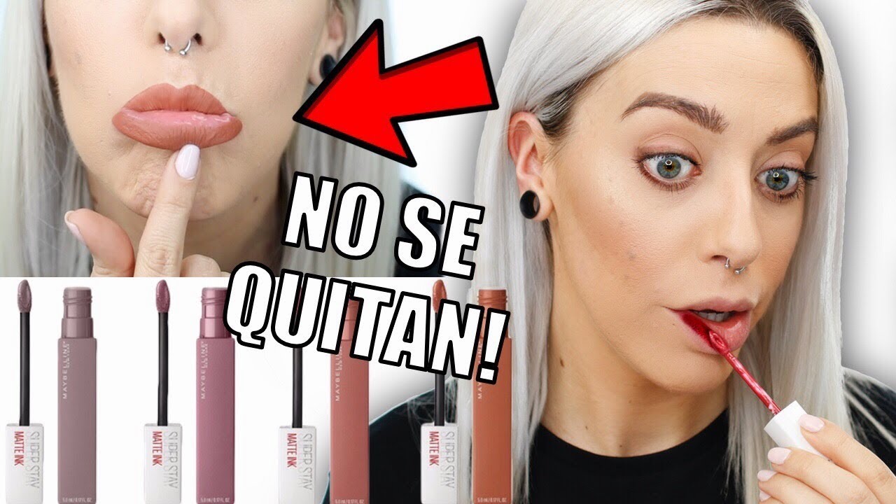 LOS LABIALES LÍQUIDOS ECONÓMICOS MÁS DURADEROS! | Maybelline Matte Ink ...