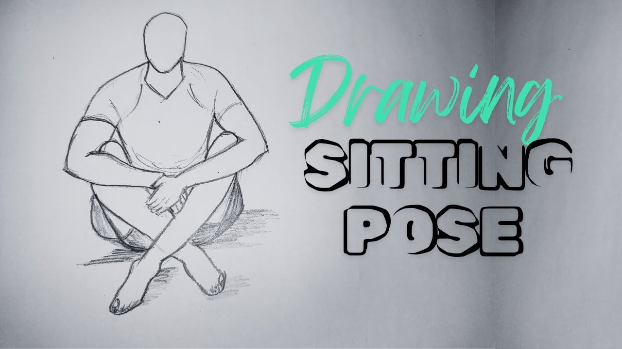Sitting pose drawing - YouTube