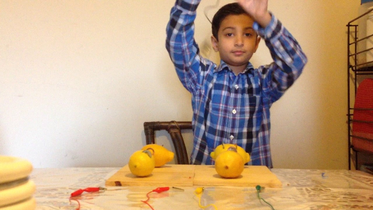Science fair experiment 3 Lemon Battery - YouTube