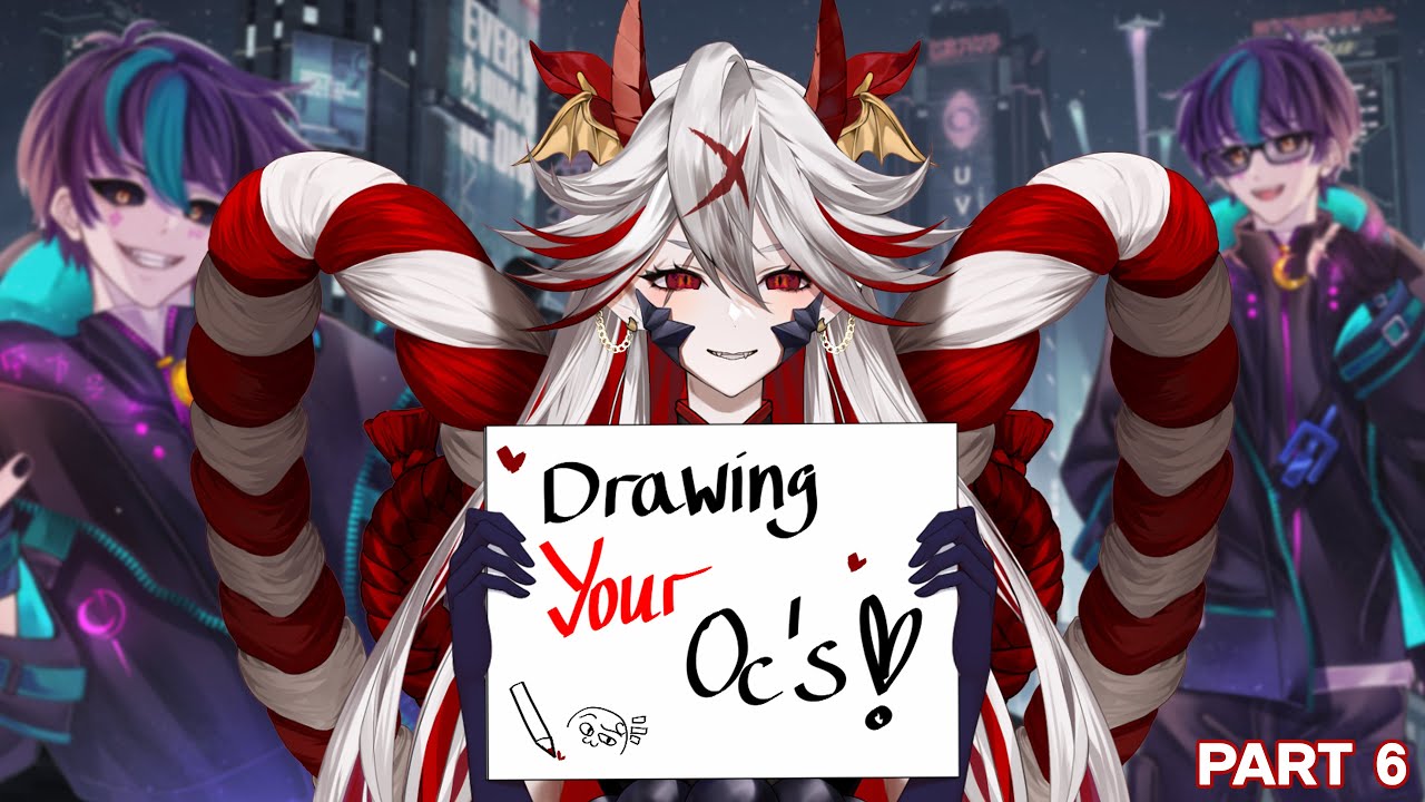 Drawing more Fanarts of your sick VTuber Designs - GradNC x Mina - YouTube