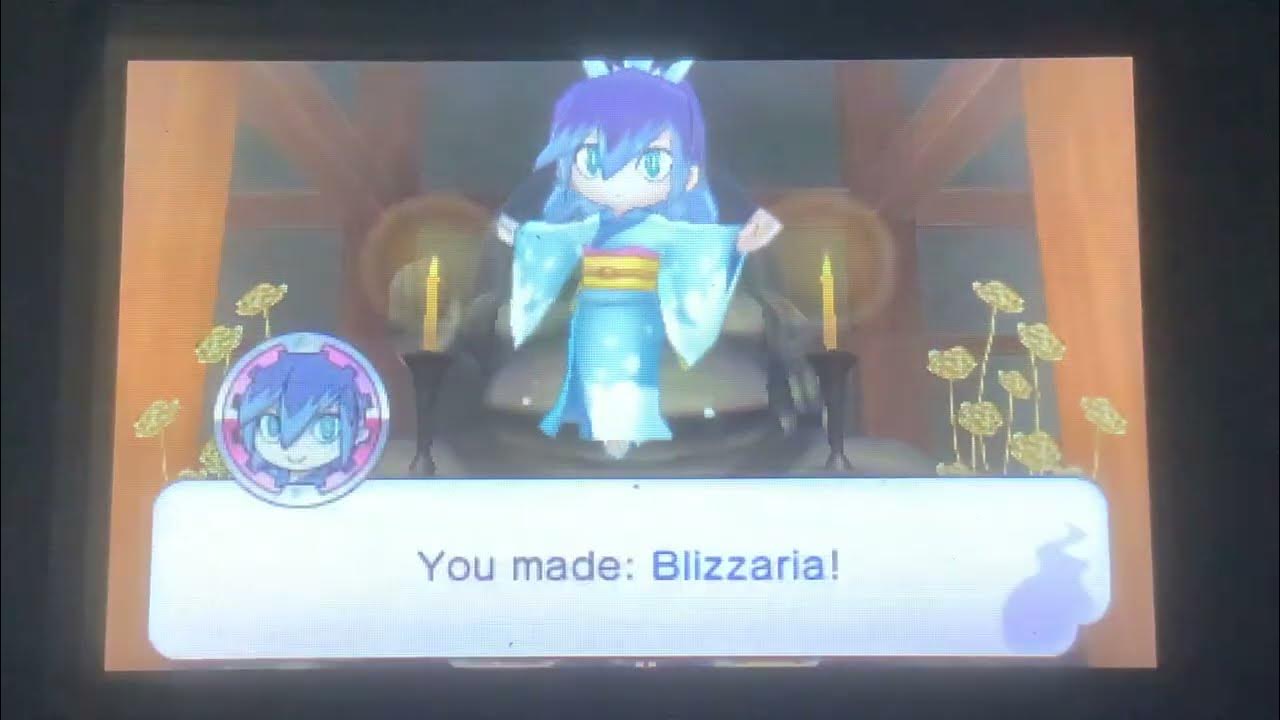 (Yo-kai watch game) frostina turn into blizzaria - YouTube