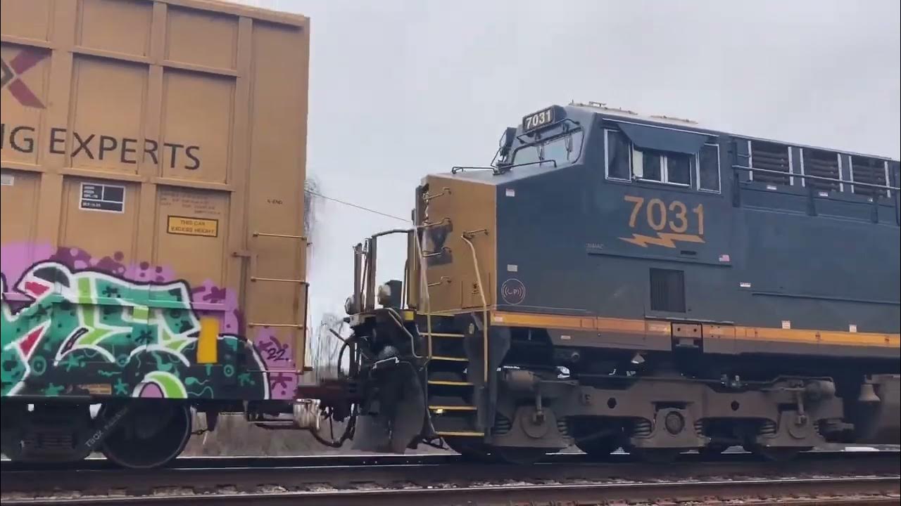 CSX 502 Leads Long CSX M400 NB Manifest Train With Mid Train DPU Alright Florence SC 740 Axles ...