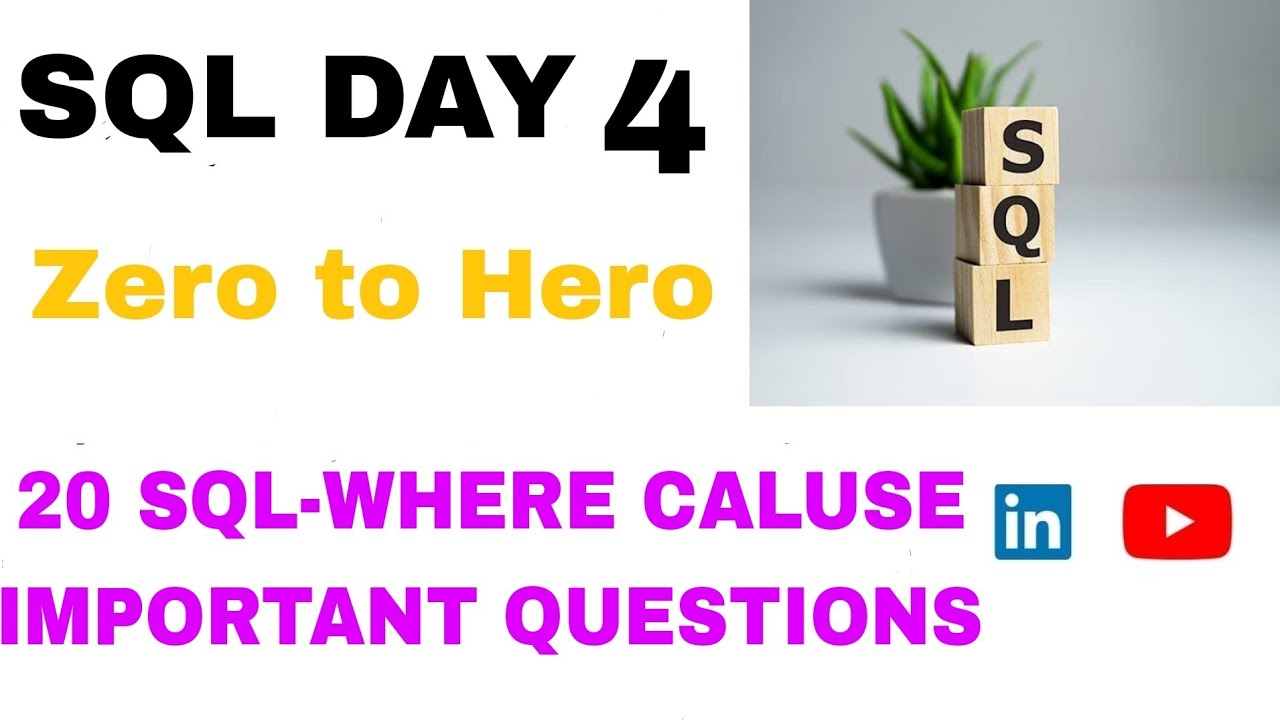 Sql Day 4 20 Sql Where Caluse Query Practice Zero To Hero 30 Days Challengesql